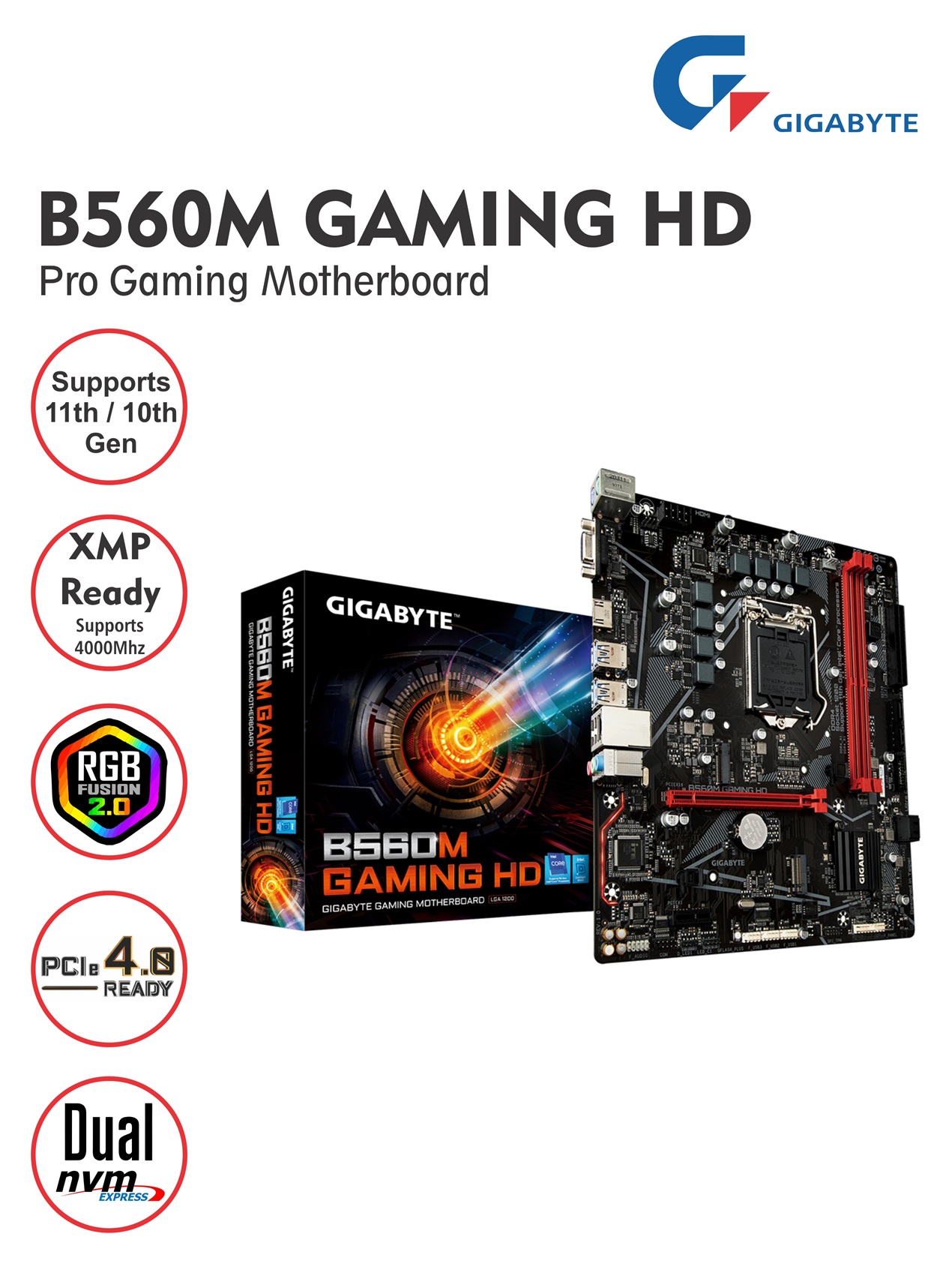 Gigabyte B560 Motherboard - Supports 10th and 11th Gen Core Processors - Best Gaming Motherboard ...