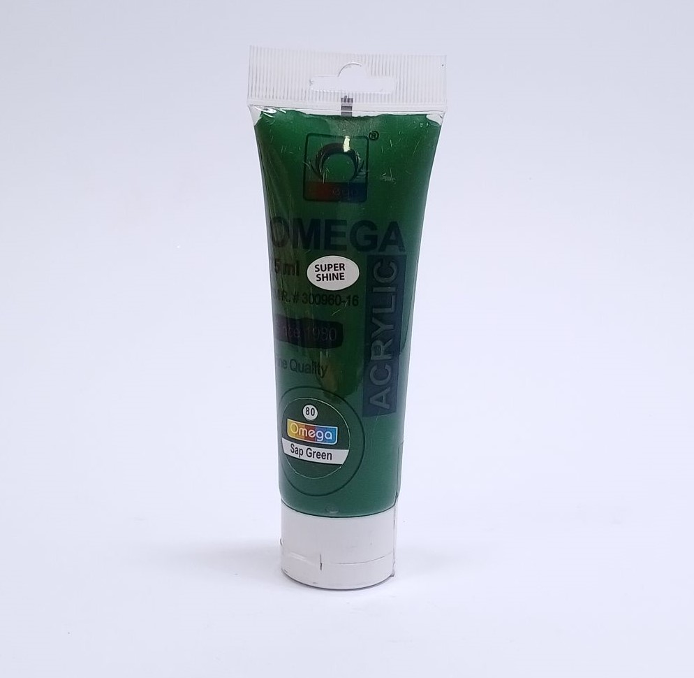 Omega Acrylic Color paint Sap Green 80 (75ml) | Daraz.pk