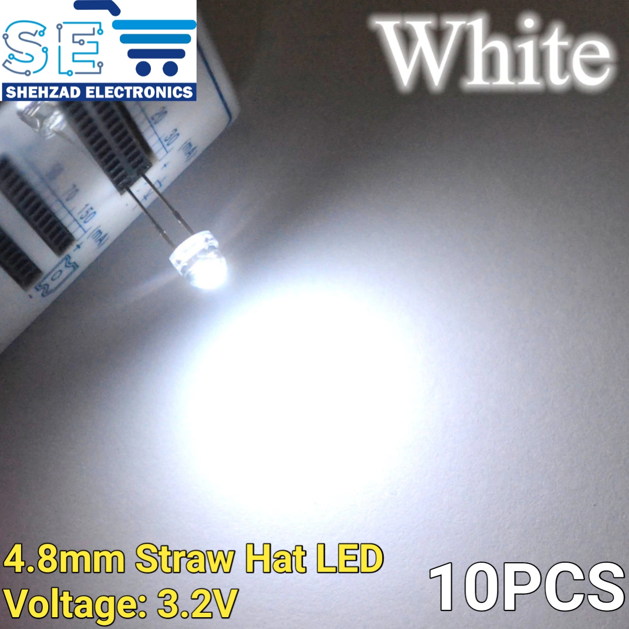 10/20/50PCS Five Colors 5MM LED Diode super bright Crystal Green Red ...