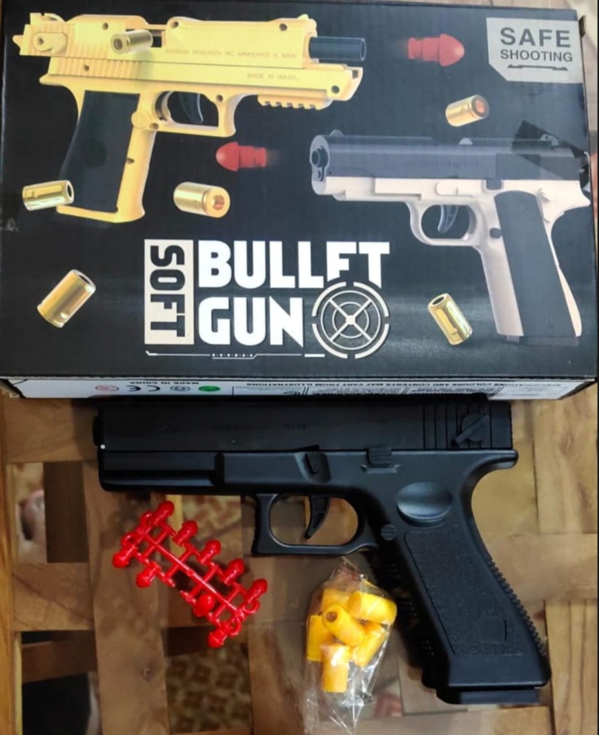 Semi-Automatic Toy Gun Soft Bullets Gun, Auto Toy Gun with Shell Ejection and Auto Rebound ...