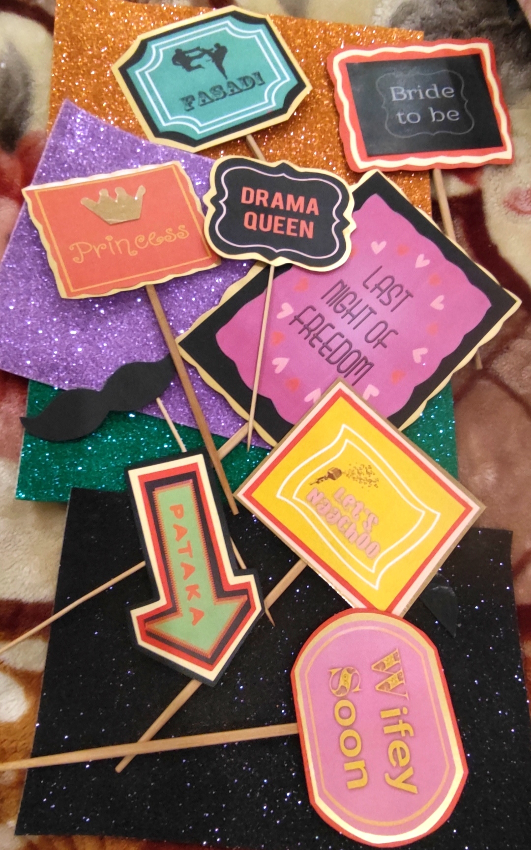 bridal shower Mehndi engagement prop, wedding prop, cake topper , Photo ...