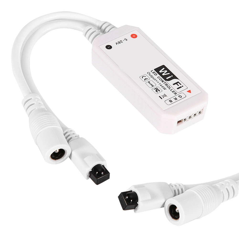 WiFi LED Controller with Remote Control DC5-24V for RGB Strip By Smart ...