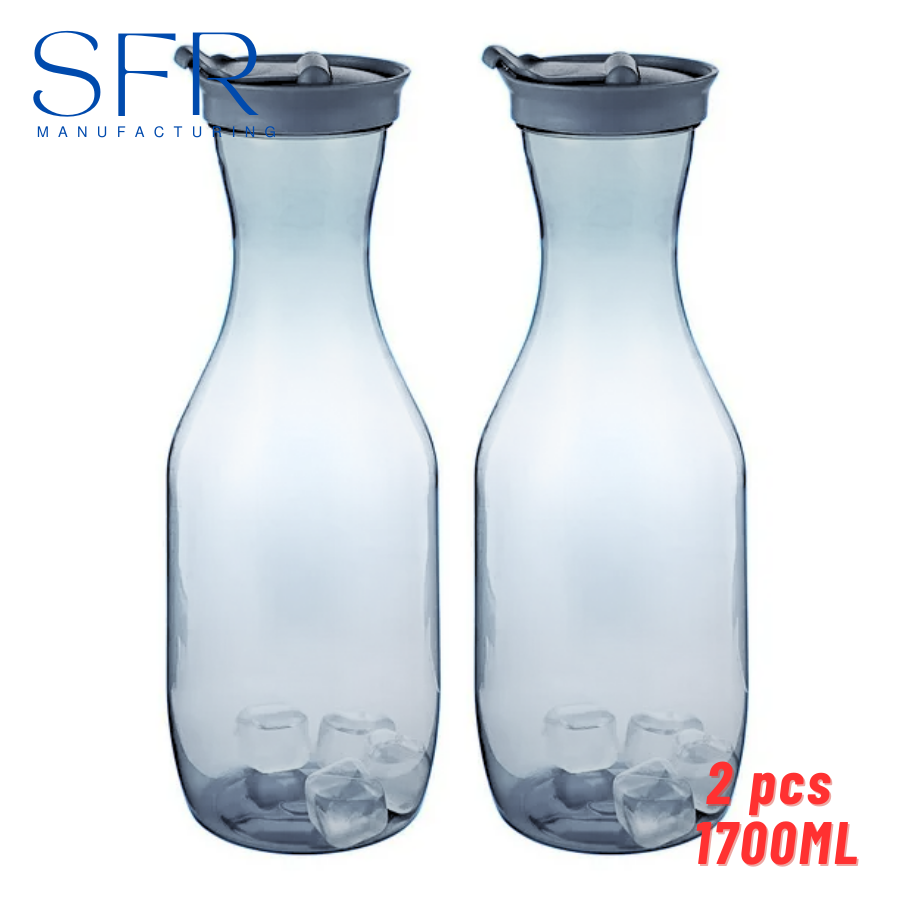Plastic Carafe Bottle (Pack of 2) 1700ml, Smooth Ice juice and water ...