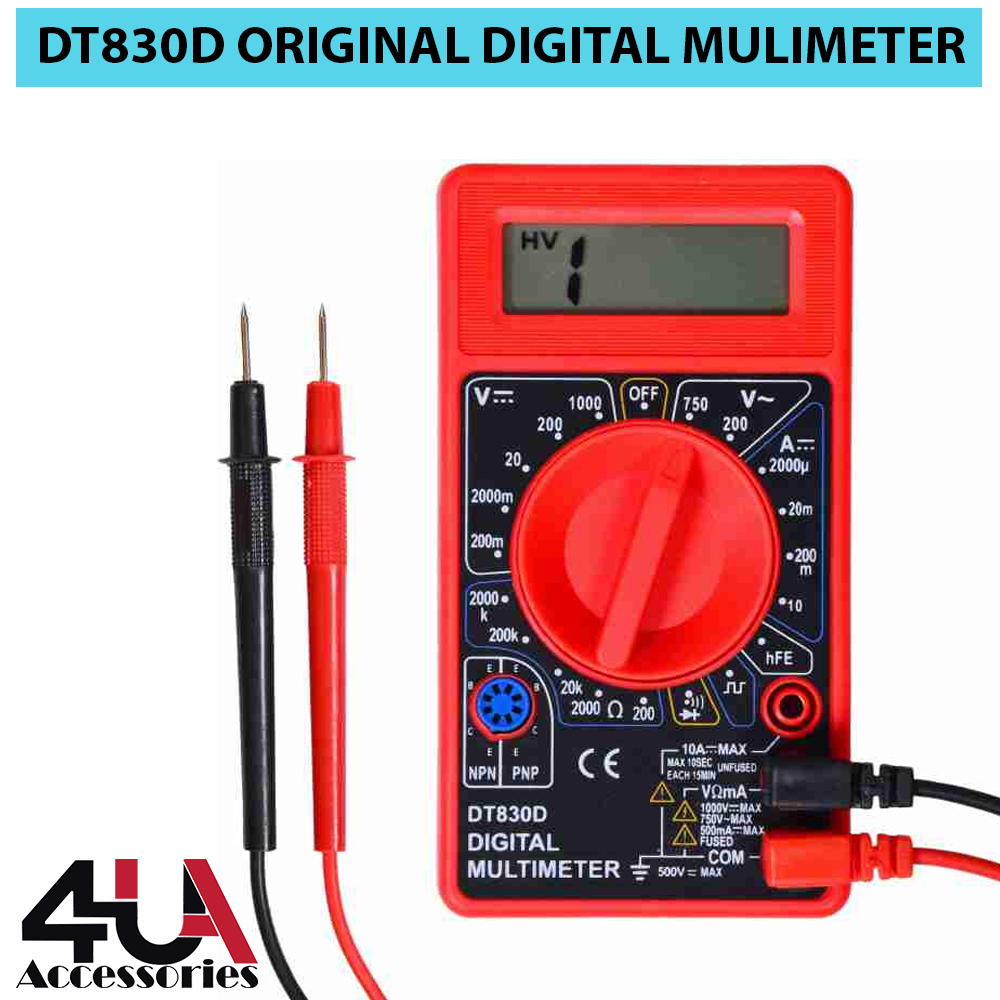 DT-830D Digital Multimeter with Buzzer Output Voltage Ampere Ohm Tester ...