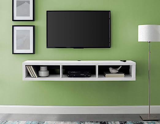 Martin Furniture Shallow Floating TV Console, 60", Black | Daraz.pk