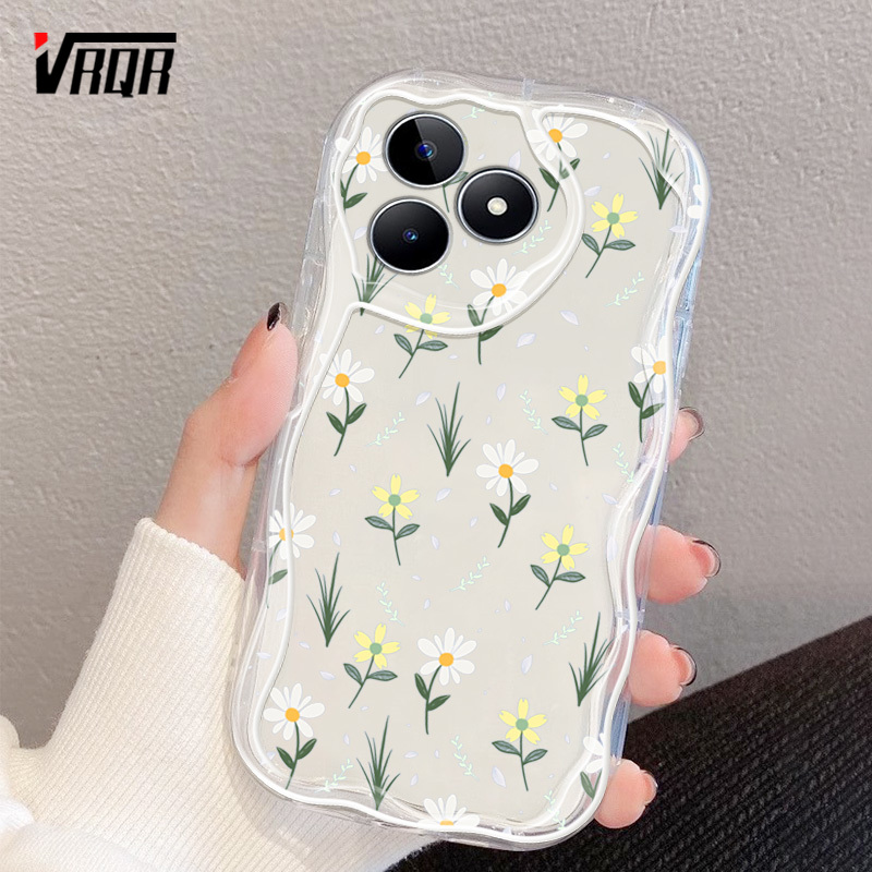 VRQR New Elegant Flowers Phone Case For OPPO Realme C63 C61 Cover Wavy ...