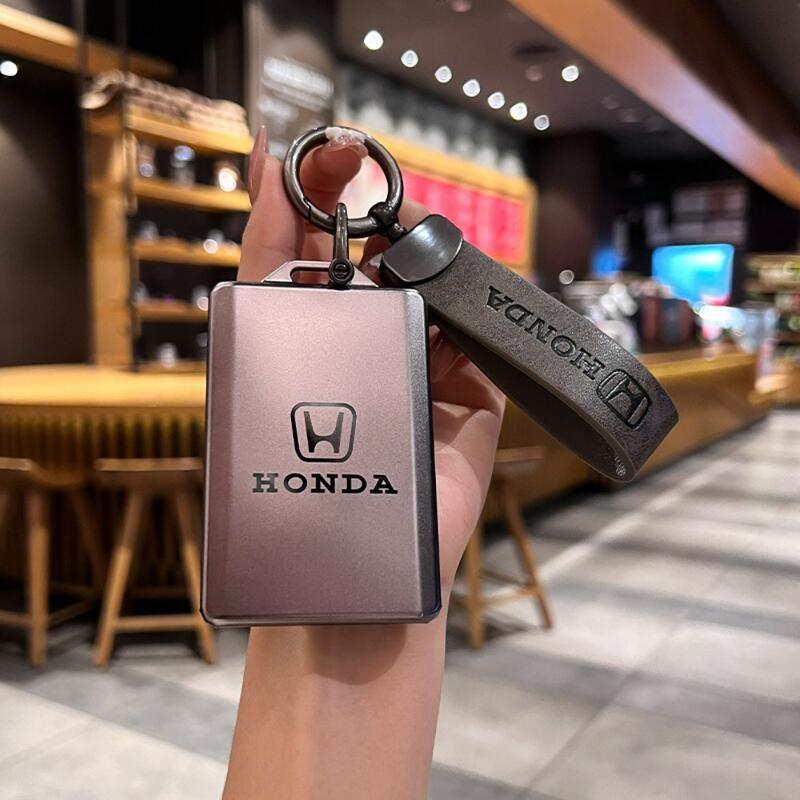 Metallic Gray Retro Style Smart Car Card Key Fob Case Cover Keychain ...