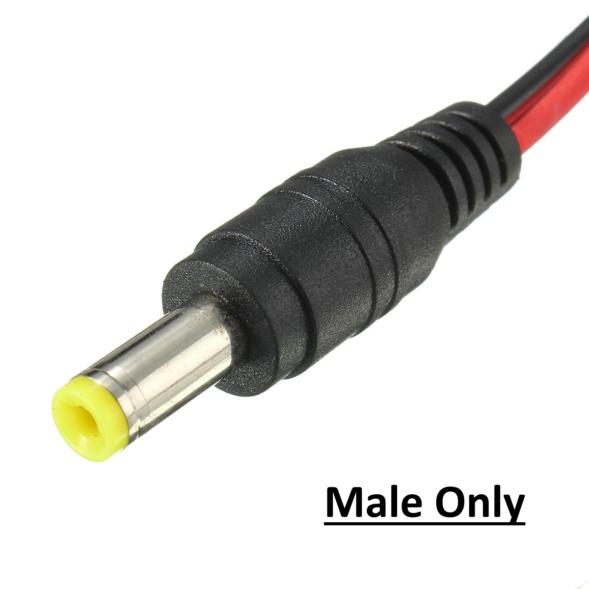 2 Pin DC Power Cable Connector – Male + Female jack plug with wire ...