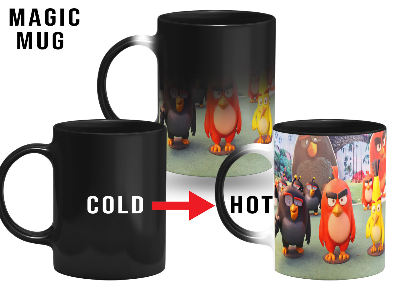 Angry Birds Bommb, Red and Chuck Model Magic Mugs 330Ml | Daraz.pk