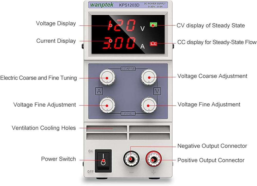 120V 3A KPS1203D Bench digital Power Supply Adjustable DC variable ...