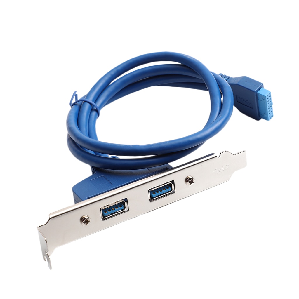 Low Profile Usb 3.0 Back Pci Panel Bracket To 20pin Cable Motherboard ...