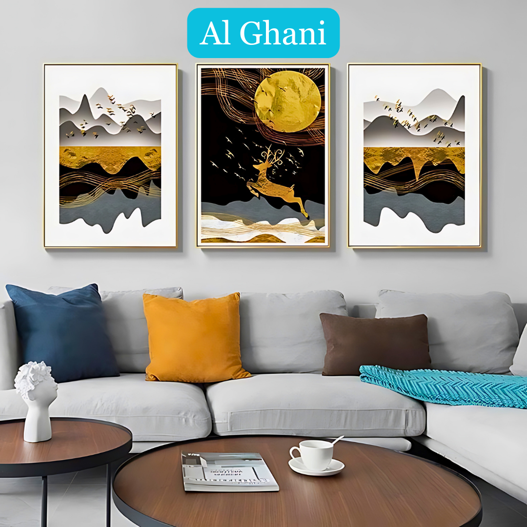 Artwork with multi-design and colors | Wall decor | Medium | Al Ghani ...