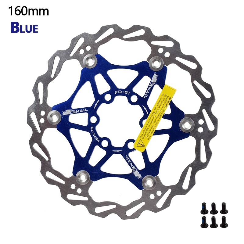 Bicycle Disc Brake Floating Rotors 160/180/203mm Stainless Steel Alloy ...