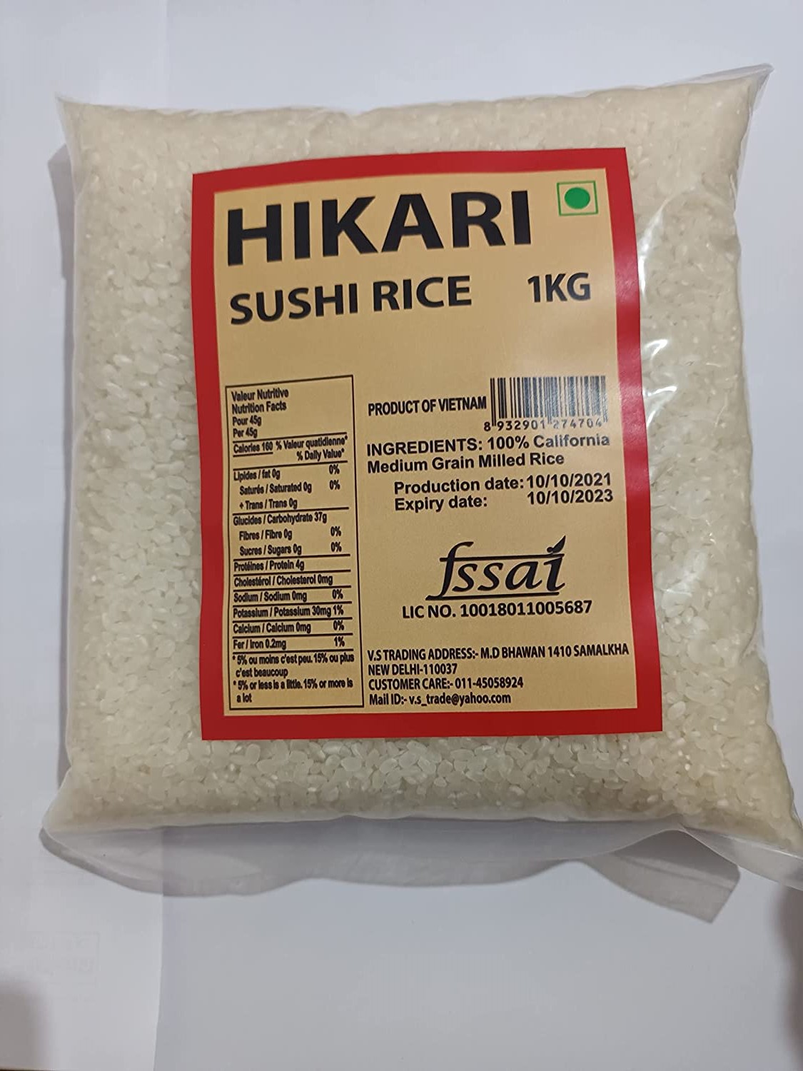 Sticky Short Grain Sushi Rice 1 Kg | Daraz.pk