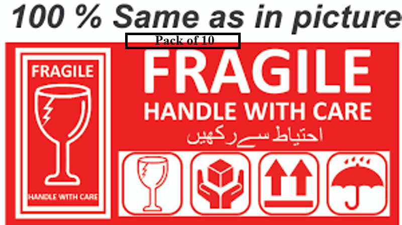 FRAGILE Safety Sticker Sticky Handle with Care Fragile Sticker Glass ...