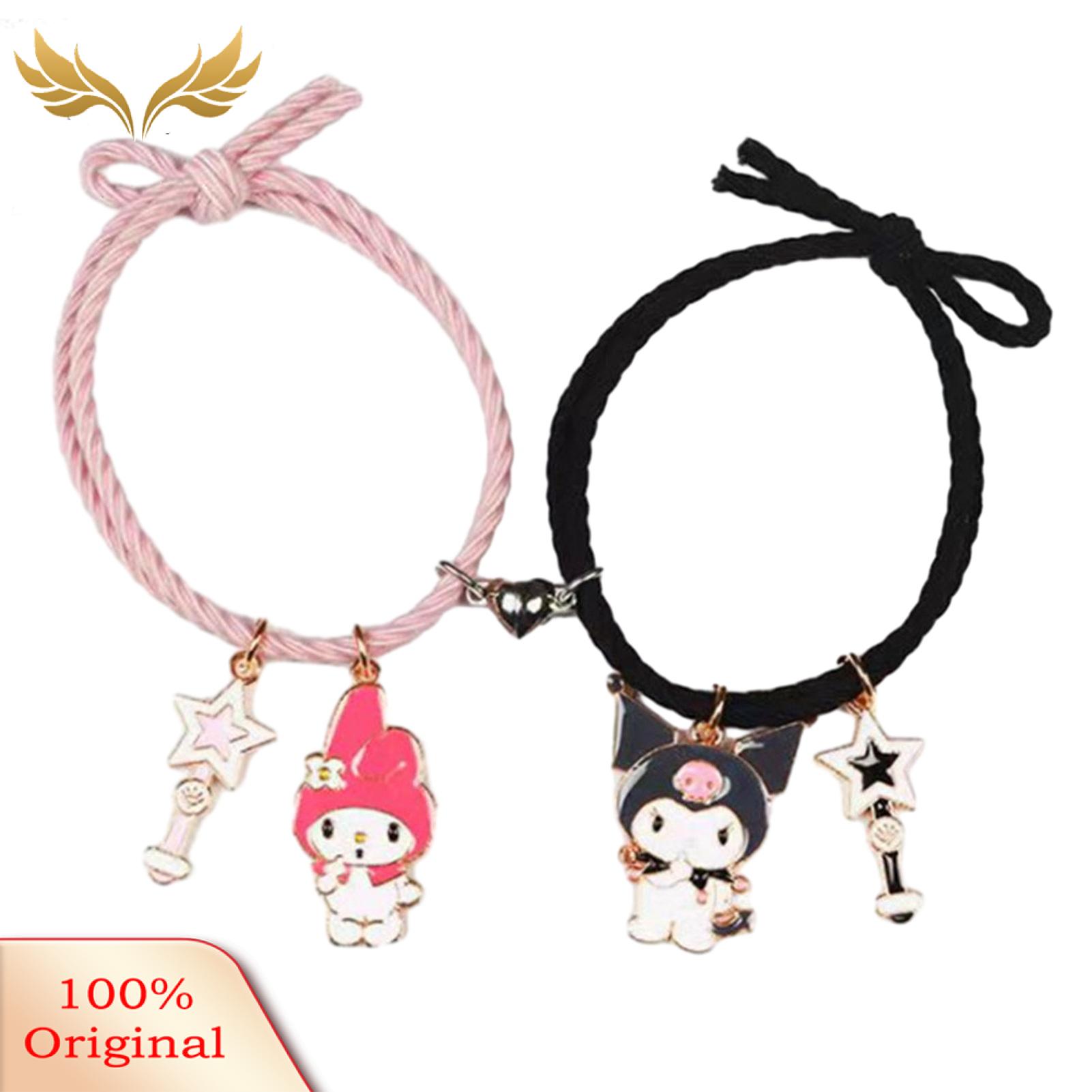 Super Romantic 2pcs/pair Magnet Couple Bracelet Lovers Cute Cartoon ...