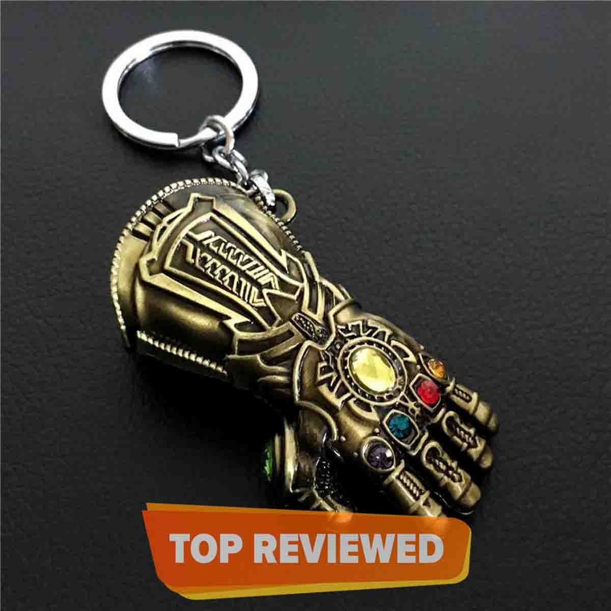 Thanos Infinity Gauntlet Metal Keychain - Avengers Infinity War Original Marvel Merchandise ...