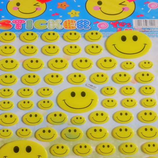 PUFFY 3D FOAM SMILEY FACE SHAPED SELF ADHESIVE STICKERS FOR KIDS (PACK ...