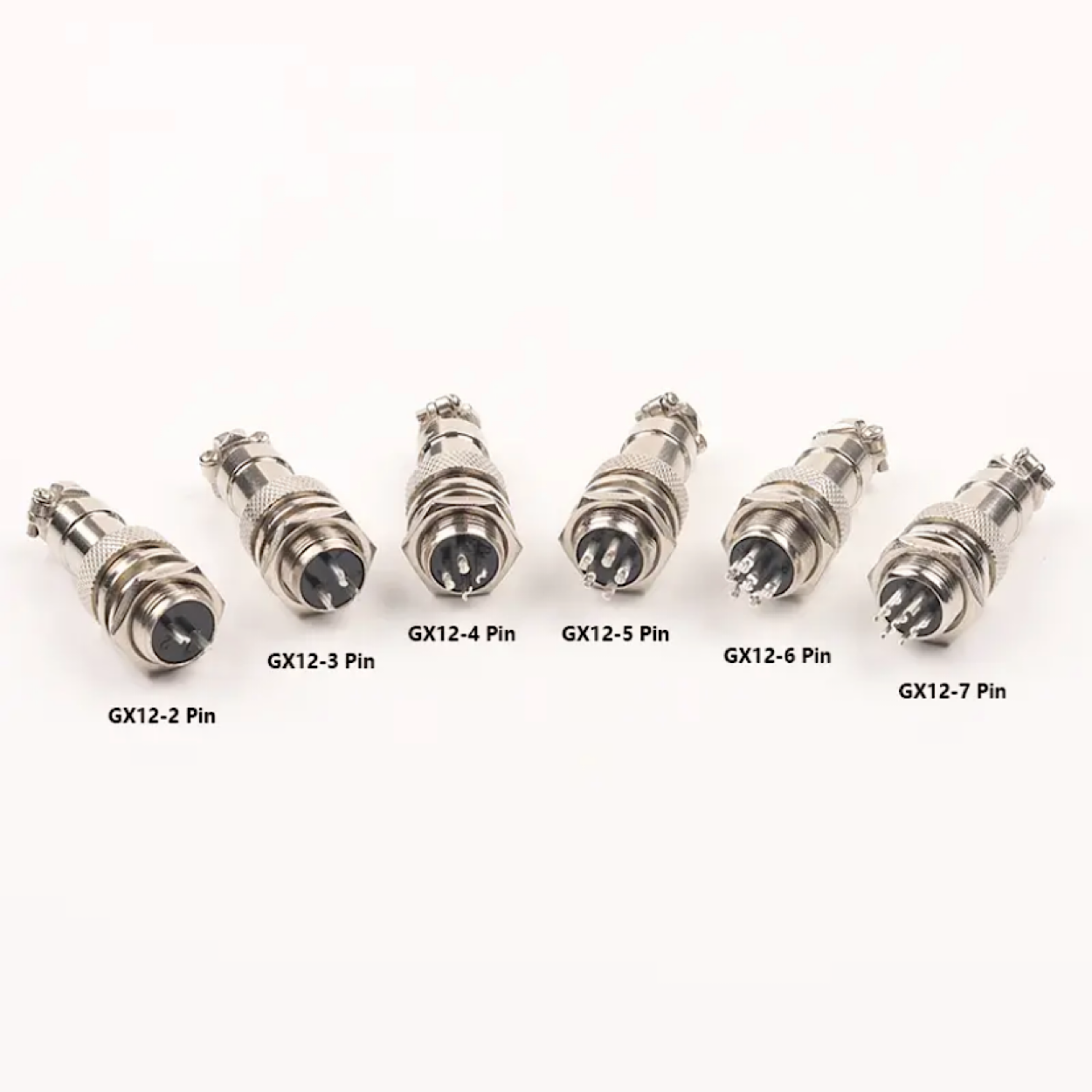 GX12 Nut type Male & Female Electric Wire Panel Connector 2/3/4/5/6/7 ...