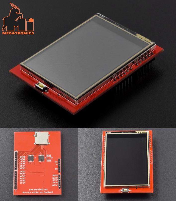 2.4" TFT Touch LCD Shield Display TF card Touchscreen Arduino uno ...