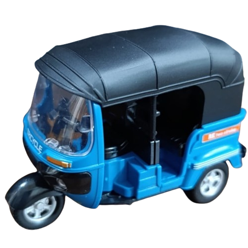 Plastic Auto Rickshaw Toy for kids Pull Back Multicolor | Daraz.pk