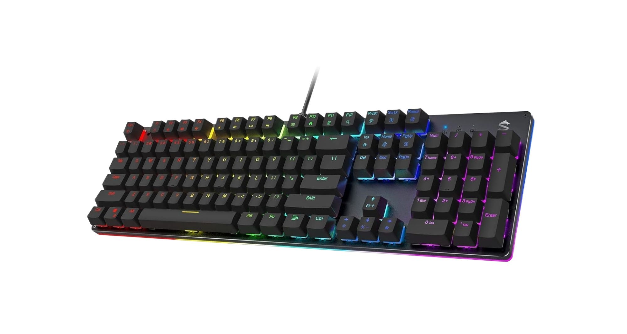 Black Shark RGB Mechanical Gaming Keyboard LED Backlit Wired Keyboard ...