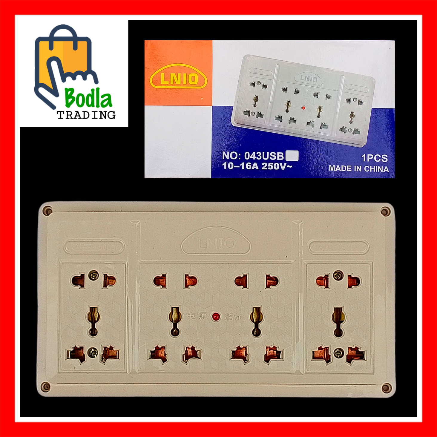 8 Ports Original LNlO Power Electric Multipurpose Extension Board-Power ...