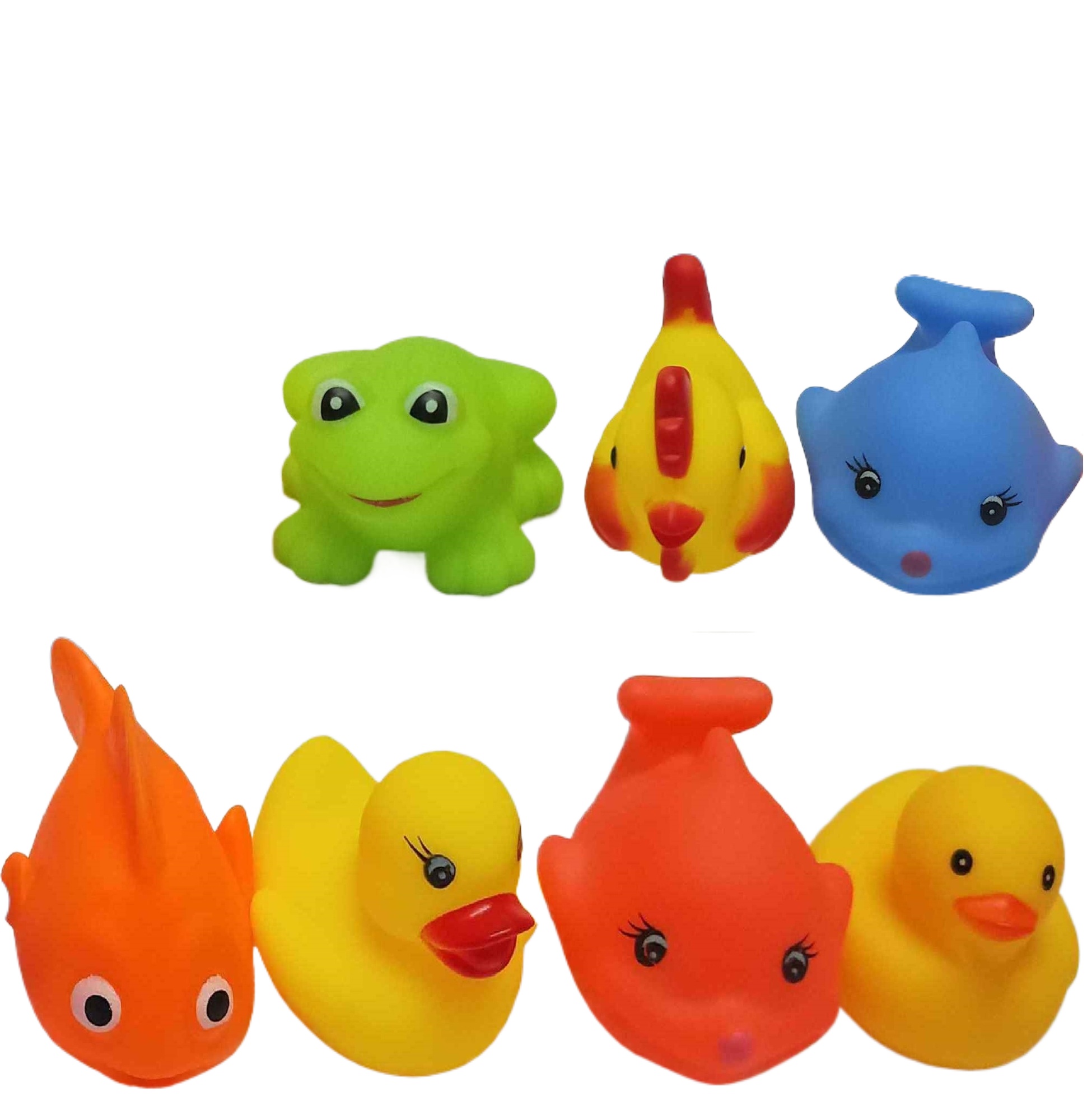 Pack of 6pcs Lovely Mixed Squishy Toys Floating Animals Colorful Soft ...
