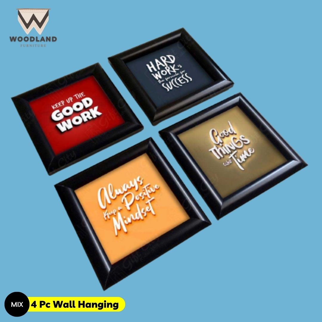 Pack of 4 Inspiration Motivational Quote Picture Frames Wall Hangings ...