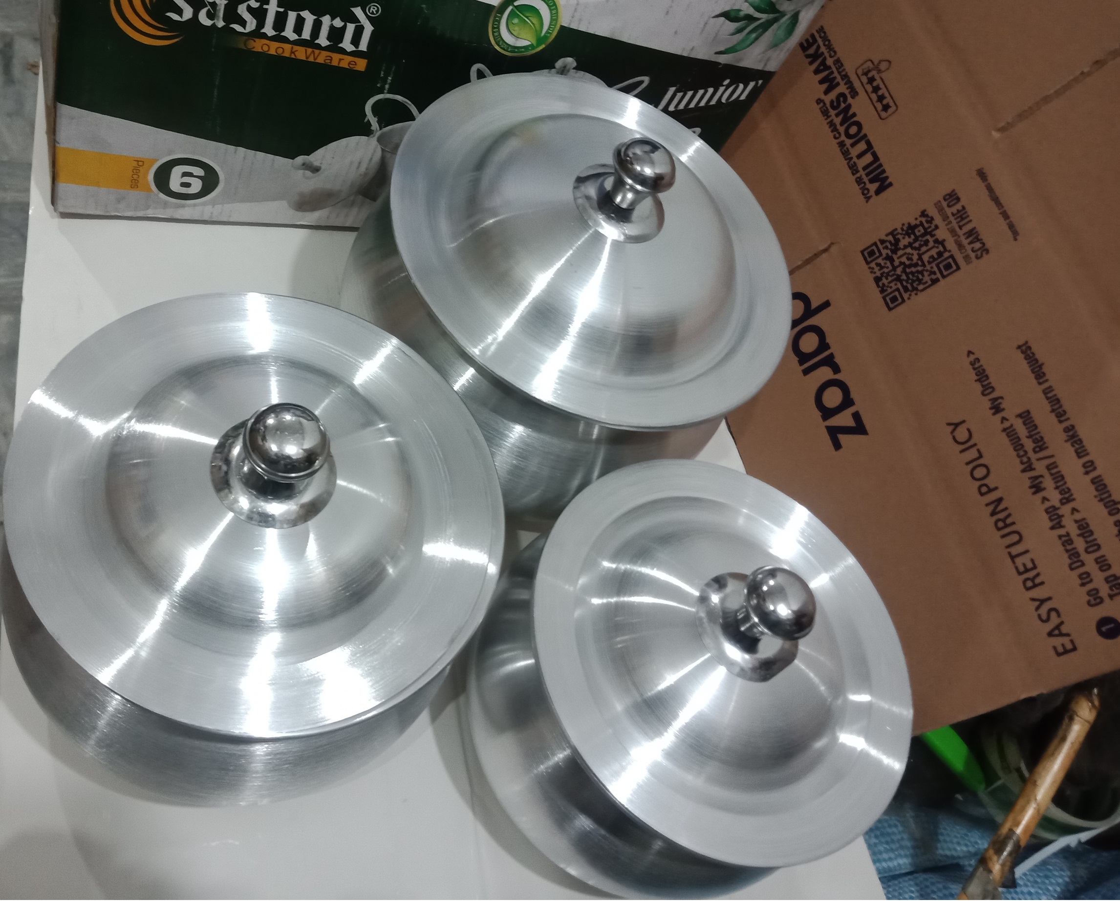 6 pieces Cooking Pot set with different Sizes, Capacity 3 Liters, 5.5 ...