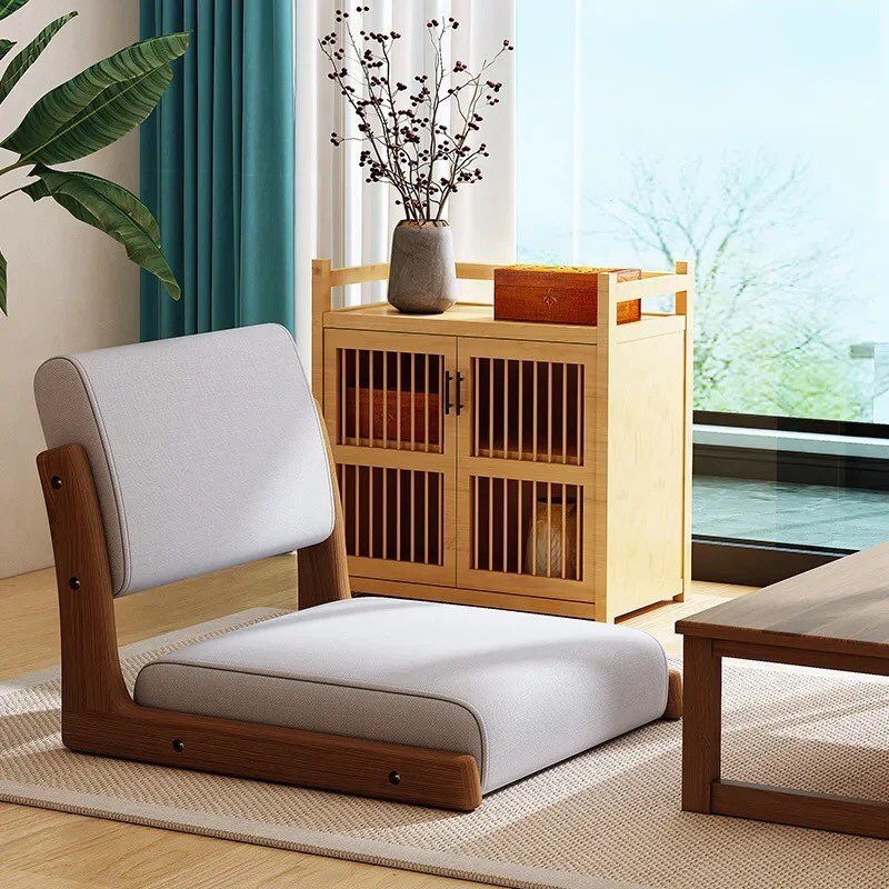 Floor Chair Japanese-style Tatami Seat Solid Wood Bay Window Bed with ...