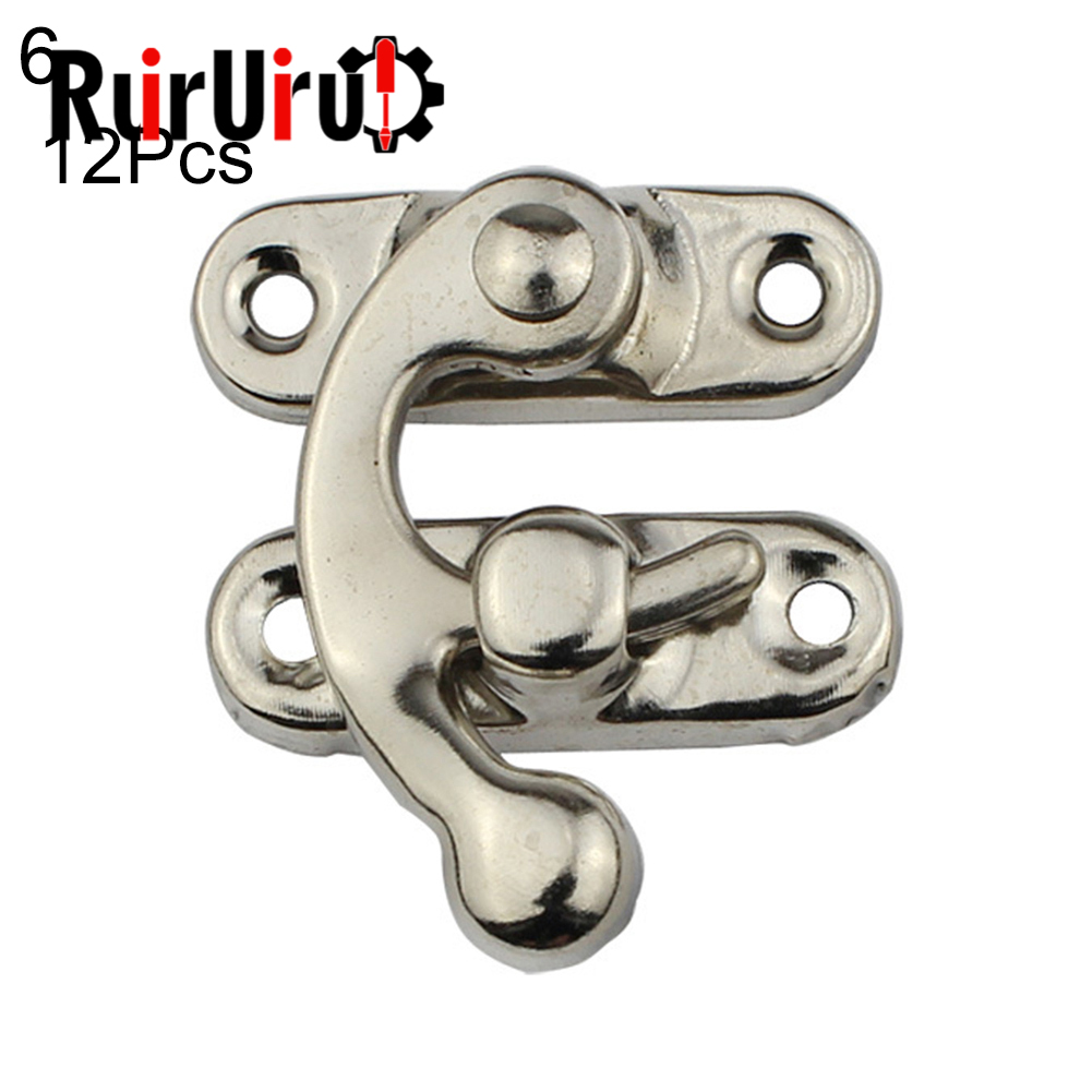 12Pcs Leather Craft Bag Decorative Jewelry Gift Wine Wooden Box Hasp ...