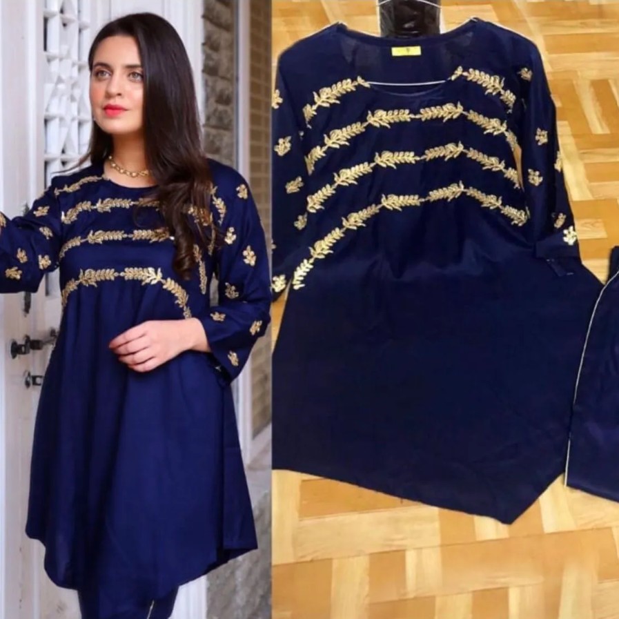 Dealistaan 2PC Stitched Linen Dress for Girls & Women – Winter ...