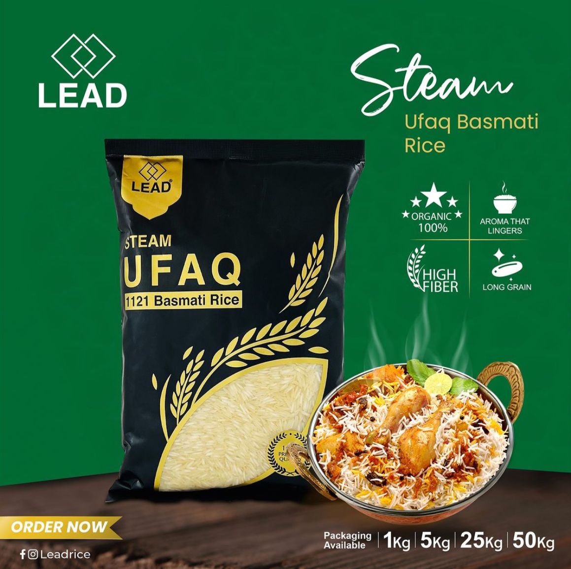 Ufaq Long Grain Steam Rice 20 Kg New (Crop Year 2023-2024) | Daraz.pk