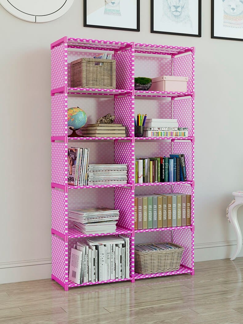 Competitive Price Thickened Book Rack Shelf Portable Metal Book Shelves ...