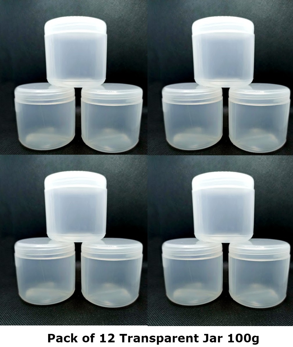 Pack of 12 / Empty Cream Containers 100 Gram Pot Cream Jars Refillable ...