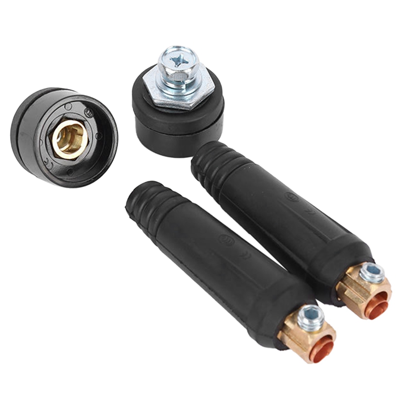 1 Set of Black European Style Electric Welding Machine Cable Connector ...