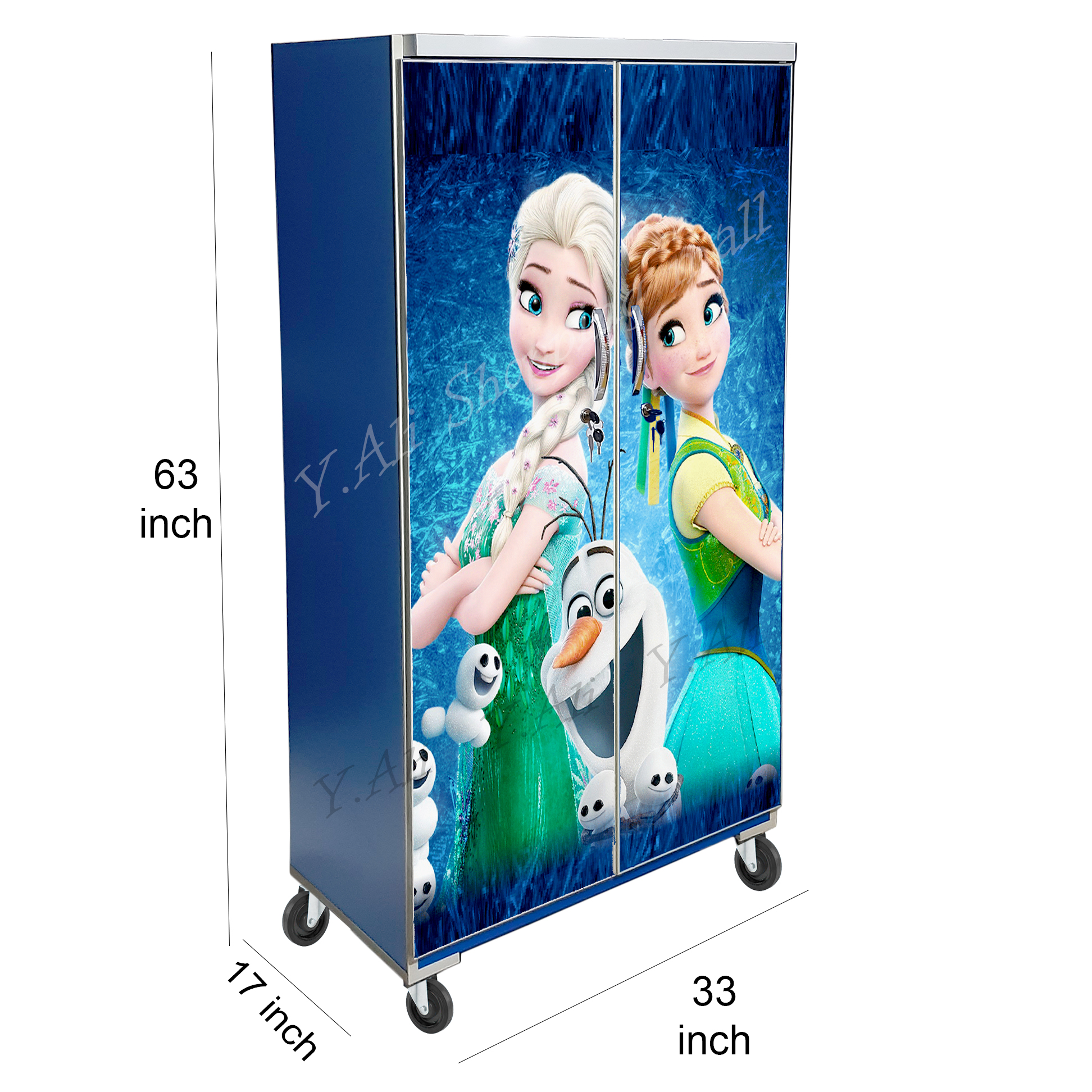 5 Feet Cartoons Theme wooden Sheet Wardrobe For Kids Cupboard Almari ...
