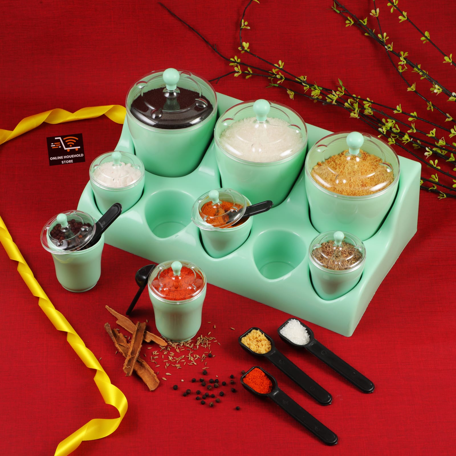 Newly Stylish Design 8 Pieces Multipurpose Food Spices Masala Box ...