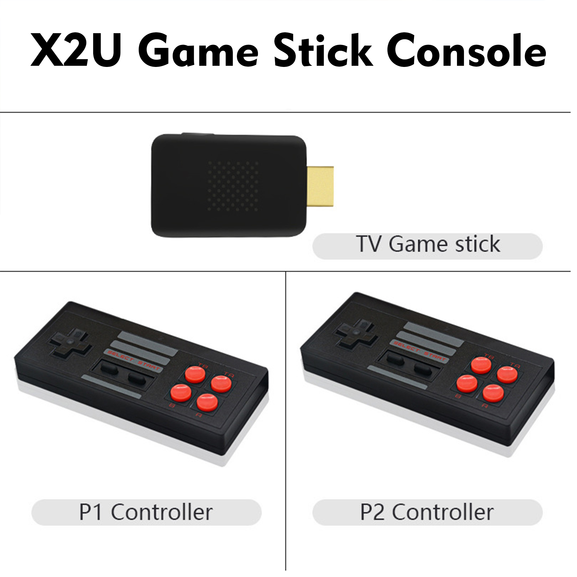 Portable 2.4g wireless 1800 games mini game dual controller switch ...