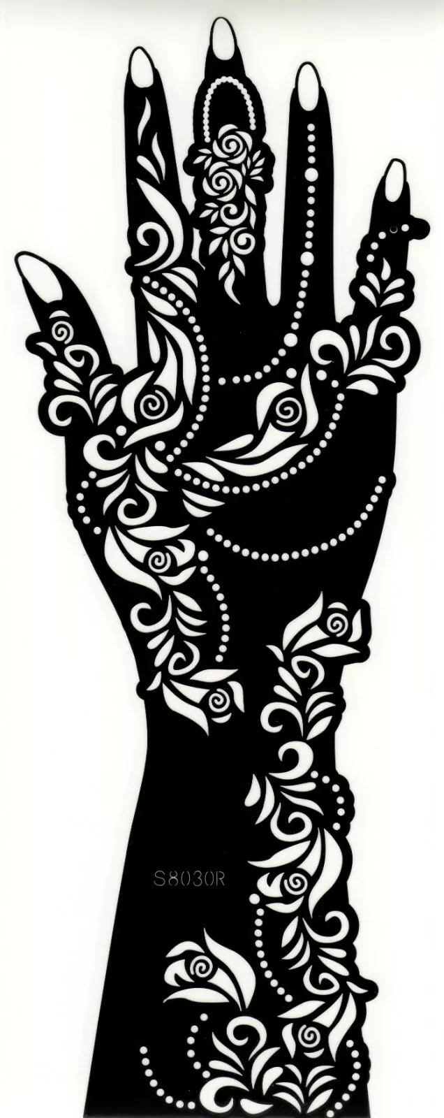 Mehendi stickers for single and both hands, Mehandi Stencil Design ...