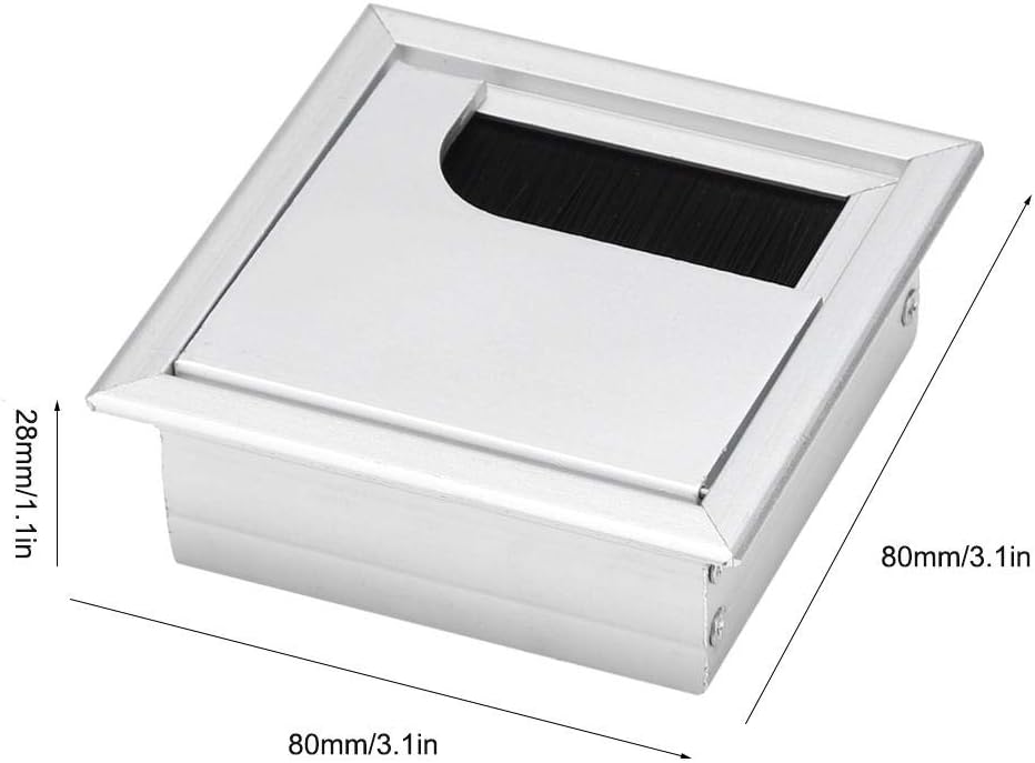 Aluminium Cable Hole Cover Desk Computer Wire Cable Tidy Outlet Square ...