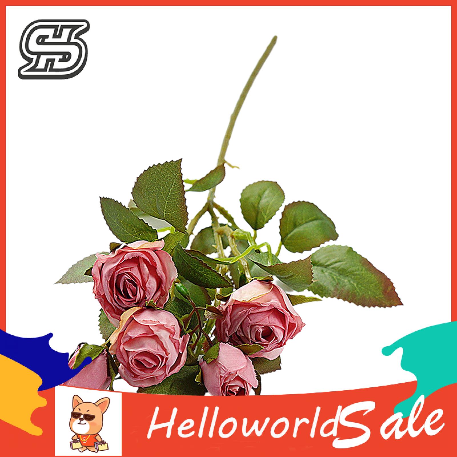 HelloWorld Artificial Rose Weather-resistant Table Centerpiece Rose ...
