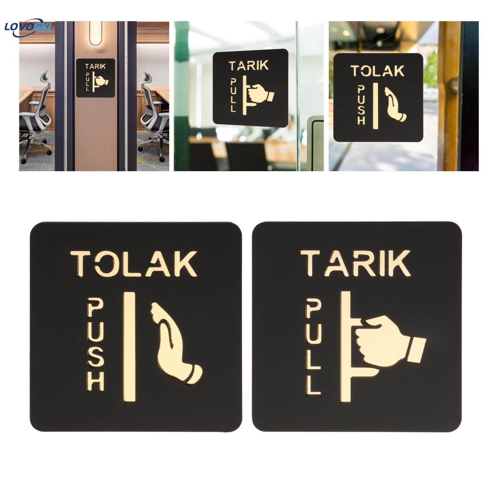 Doors Push Pull Signs Symbol Door Sign for Indoor Outdoor Shop Bars ...