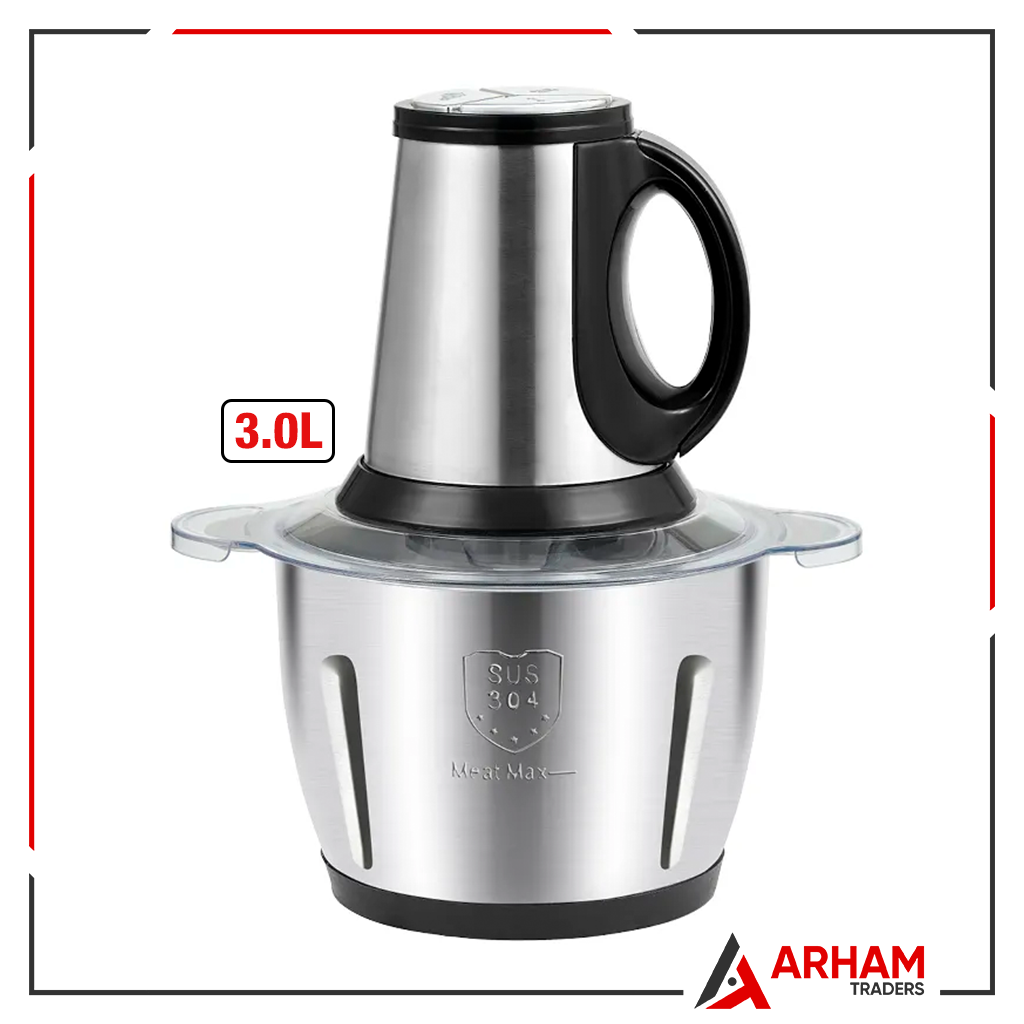 Stainless Steel Meat Chopper, Qeema Machine, Electric Meat Grinder Food Processor, 2 Speeds Big ...