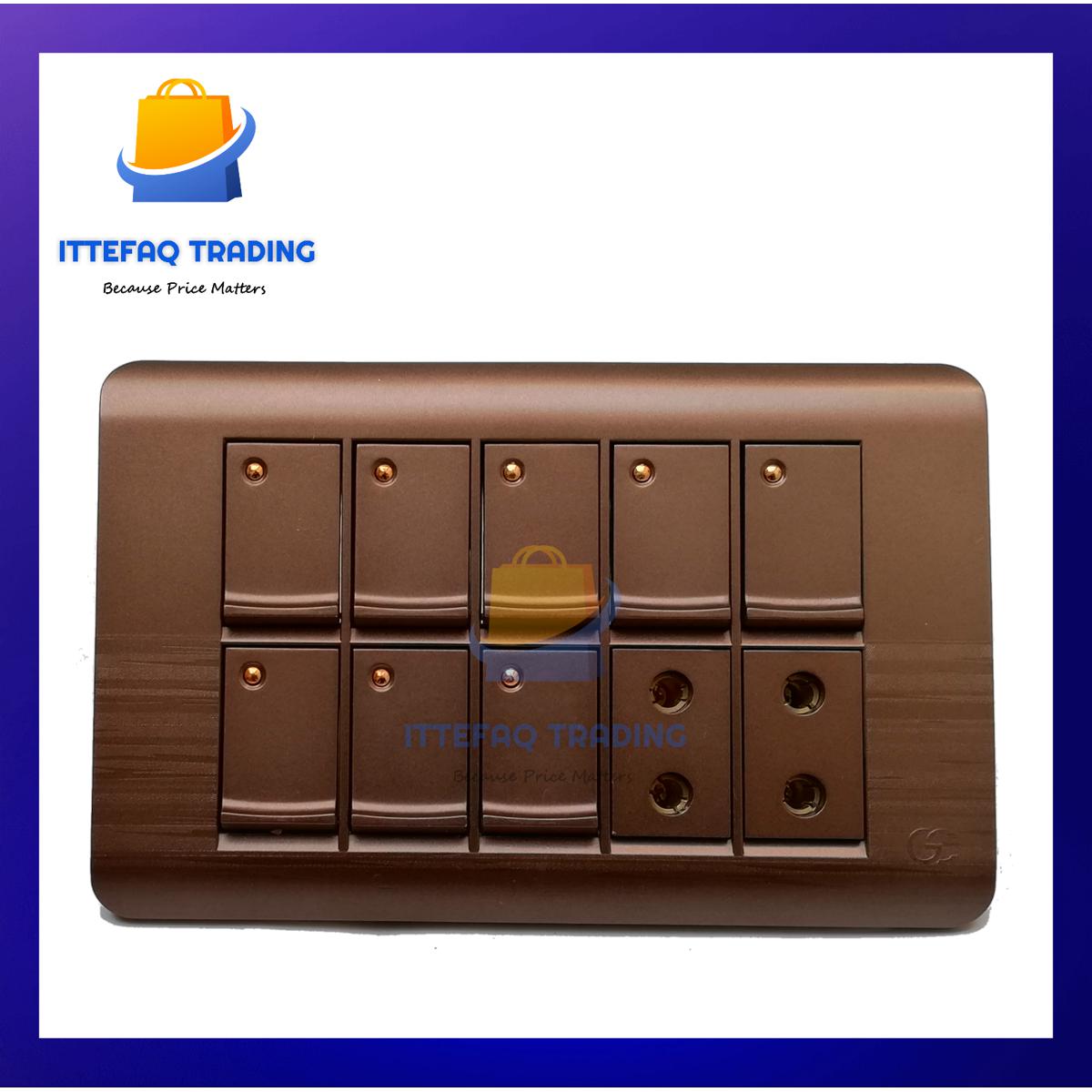 8 Switches+2 Sockets Electric China Fitting Sheet China Switch Board ...
