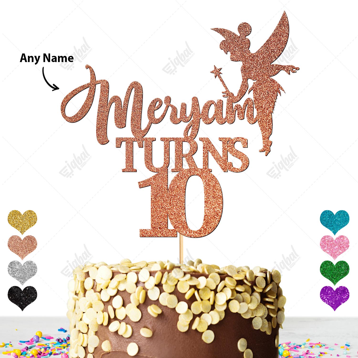 Customized Fairy Cake Topper For Party Celebration, Baby turns one ...