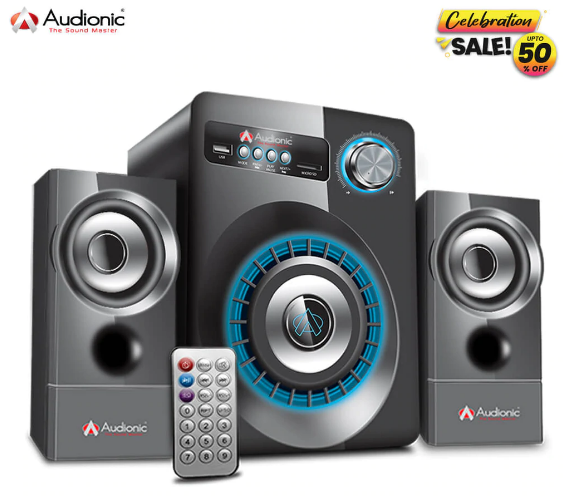Audionic MAX-230 Multimedia Woofer Speakers Remote Control FM With 1 ...