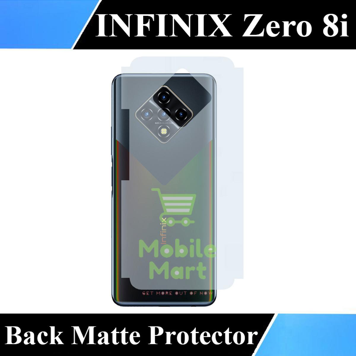 Infinix Zero 8i Back Protector Carbon Fiber Matte Soft Skin Sheet For ...