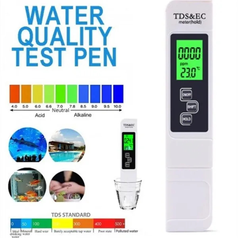 3 in 1 Professional Water Quality Test Pen TDS EC Meter Temperature ...